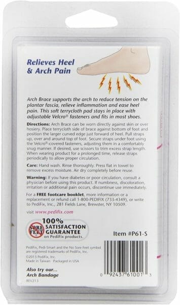 Pedifix Pedi-Smart Arch Brace - Relieves Plantar Fasciitis, Flat Foot ...