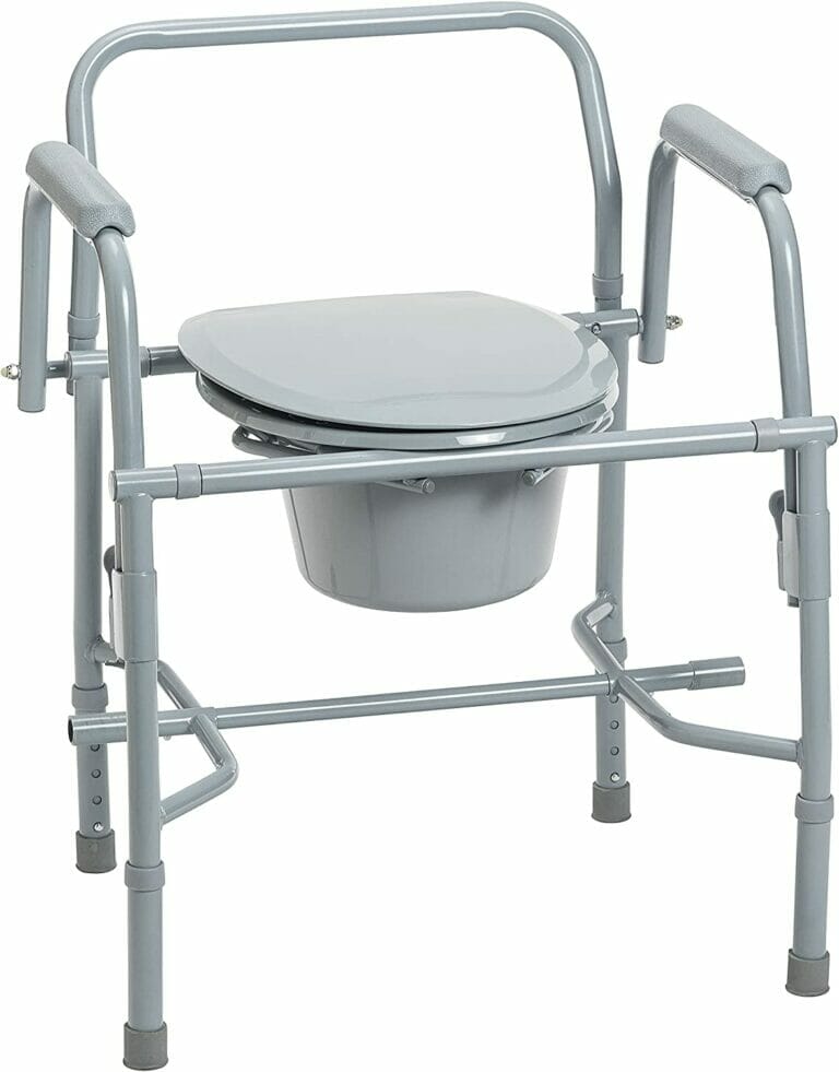 Drive Medical K. D. Deluxe Steel Drop-Arm Commode – Allows Safe And ...