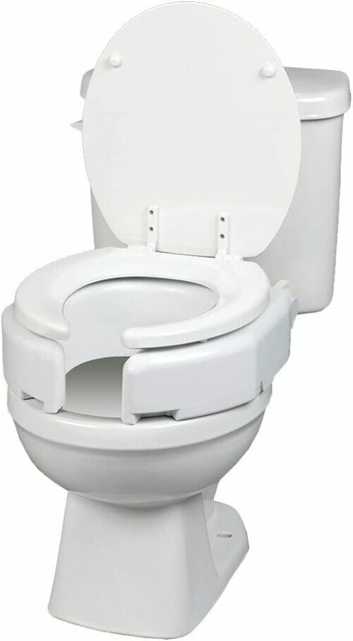 Maddak Secure-Bolt™ Hinged Elevated Toilet Seat – 3 Inch Height Riser ...