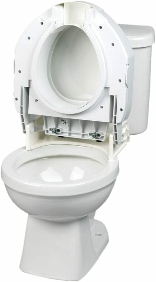 Maddak Secure-Bolt™ Hinged Elevated Toilet Seat – 3 Inch Height Riser ...