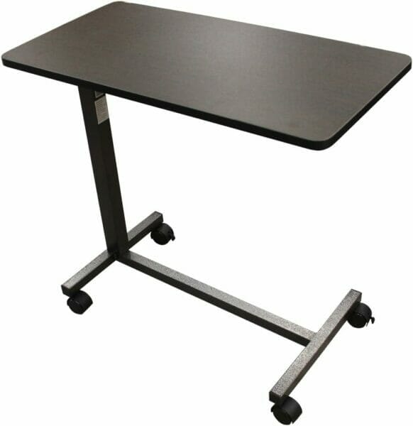 Drive Medical Non-Tilt Overbed Table – Adjustable Height With Wheels ...