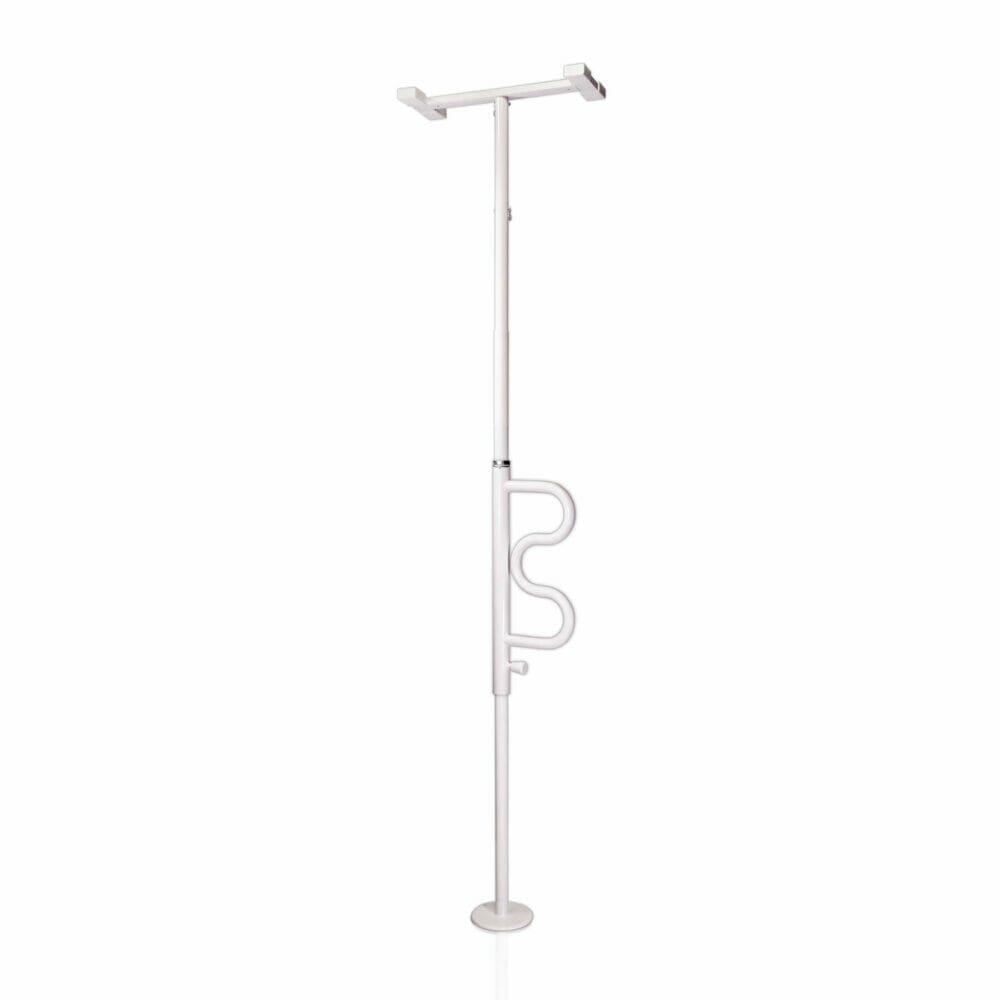 Stander Security Pole And Curve Grab Bar – Height Adjustable, Tension ...