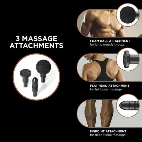 Conair PowerMaster™ Percussion Massage Gun – Cordless Rechargeable Full ...