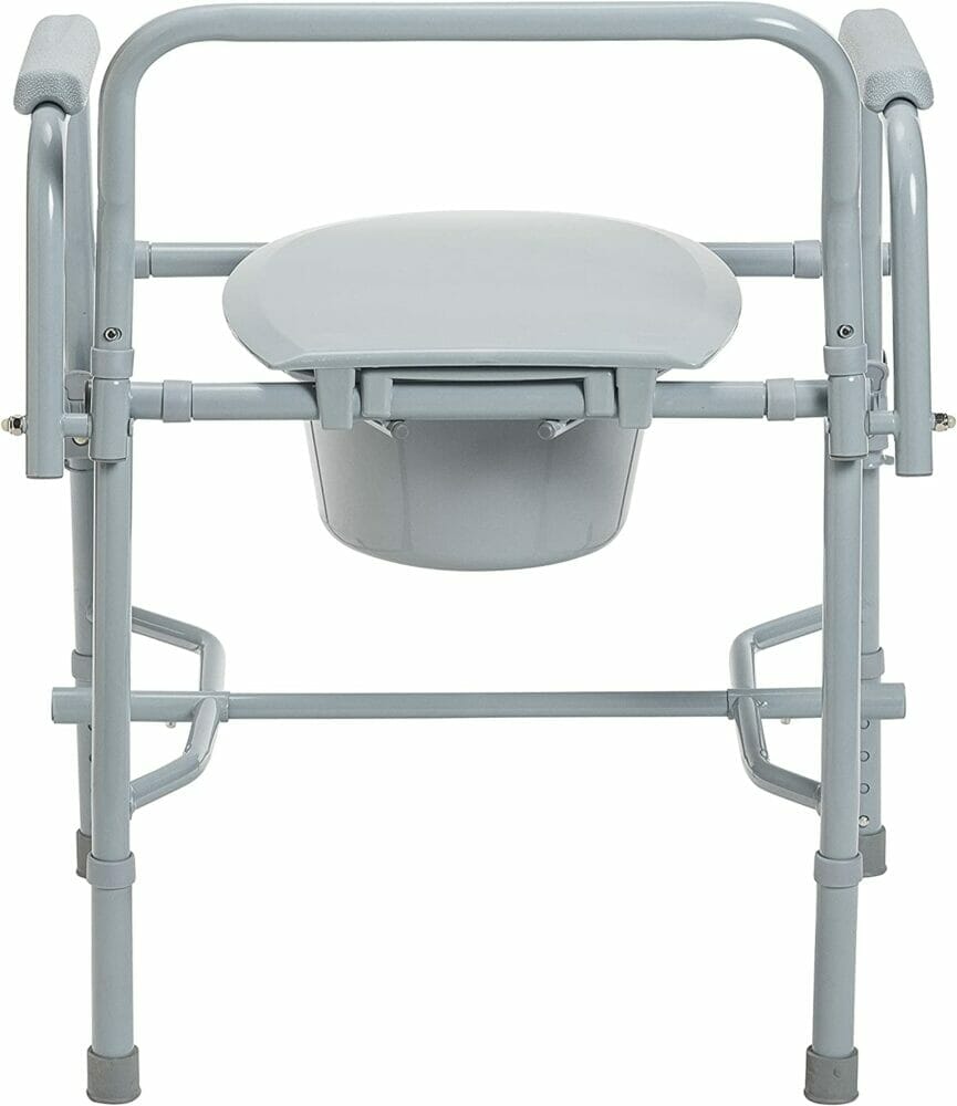 Drive Medical K. D. Deluxe Steel Drop-Arm Commode – Allows Safe And ...