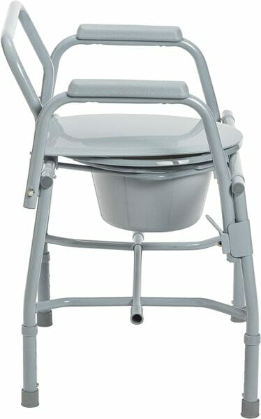 Drive Medical K. D. Deluxe Steel Drop-Arm Commode – Allows Safe And ...