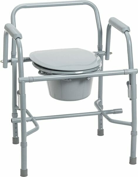 Drive Medical K. D. Deluxe Steel Drop-Arm Commode – Allows Safe And ...