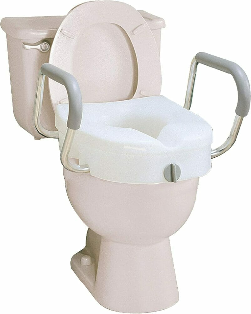 CAREX EZ Lock™ Raised Toilet Seat With Adjustable Handles – 5" Toilet ...